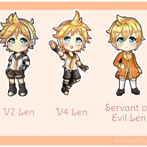 Vocaloid Kagamine Rin and Kagamine Len Holographic and Vinyl Stickers ...