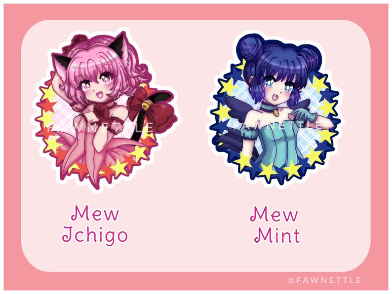 Tokyo Mew Mew Vinyl Stickers cute Kawaii Waterproof Die-cut - Etsy