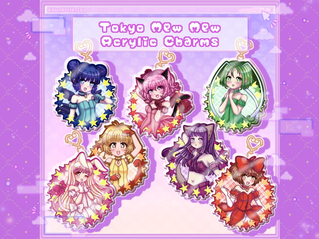 Tokyo Mew Mew Acrylic Charms [cute Kawaii Anime Acrylic Charm Keychains ...