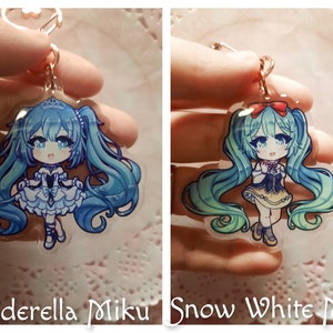 Vocaloid Hatsune Miku Acrylic Charms cute Kawaii Anime Keychains ...
