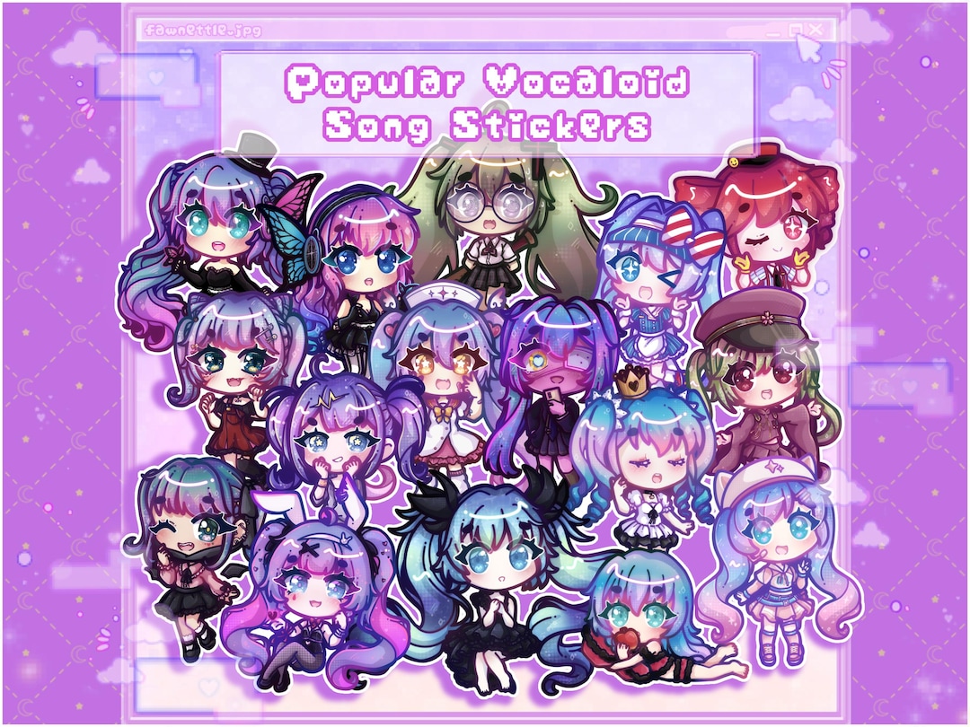 Popular Vocaloid Song Stickers [cute Kawaii Vocaloid Hatsune Miku ...
