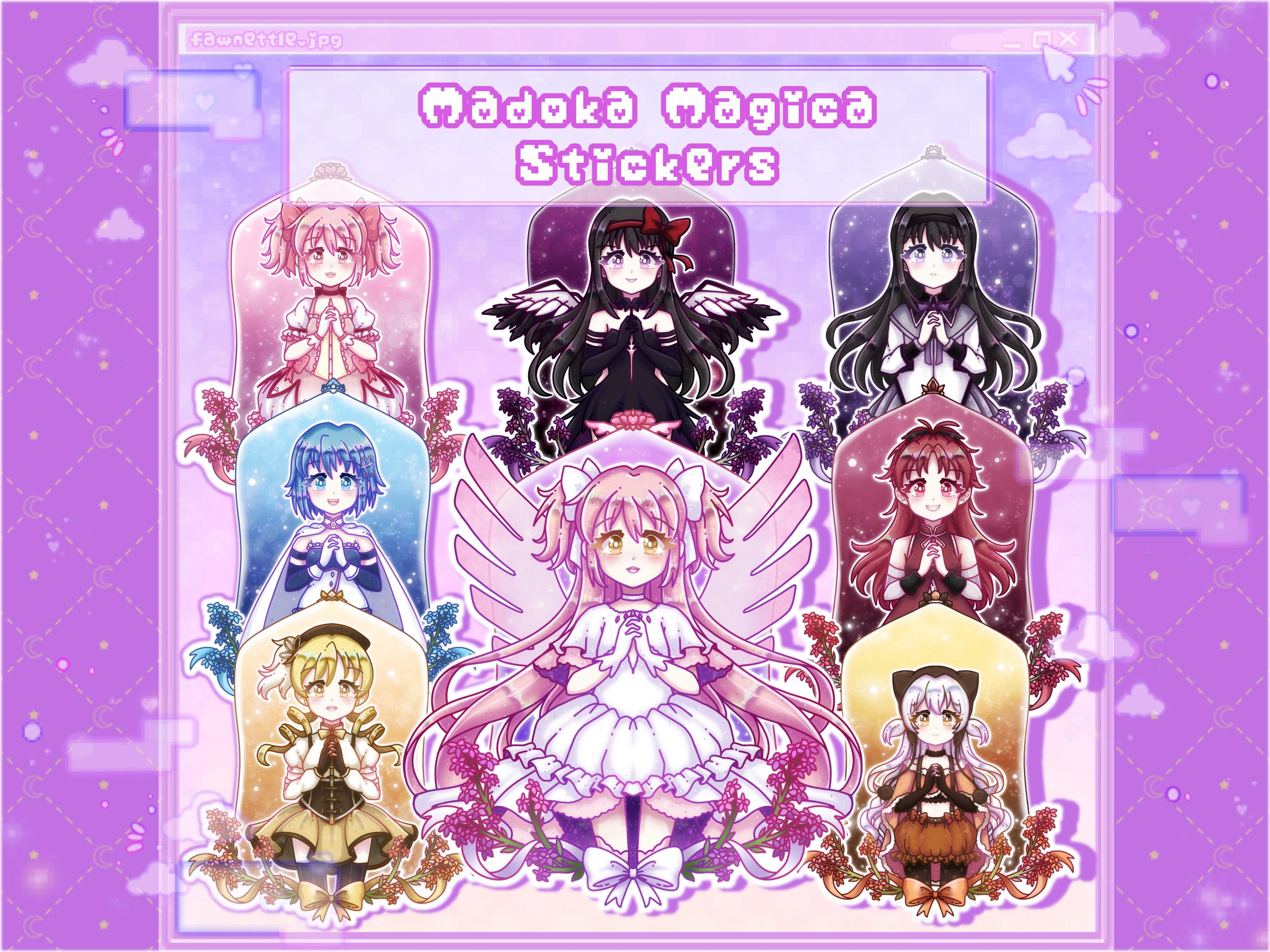 Madoka Magica Die-cut Vinyl Laminated Stickers [puella Magi Madoka ...