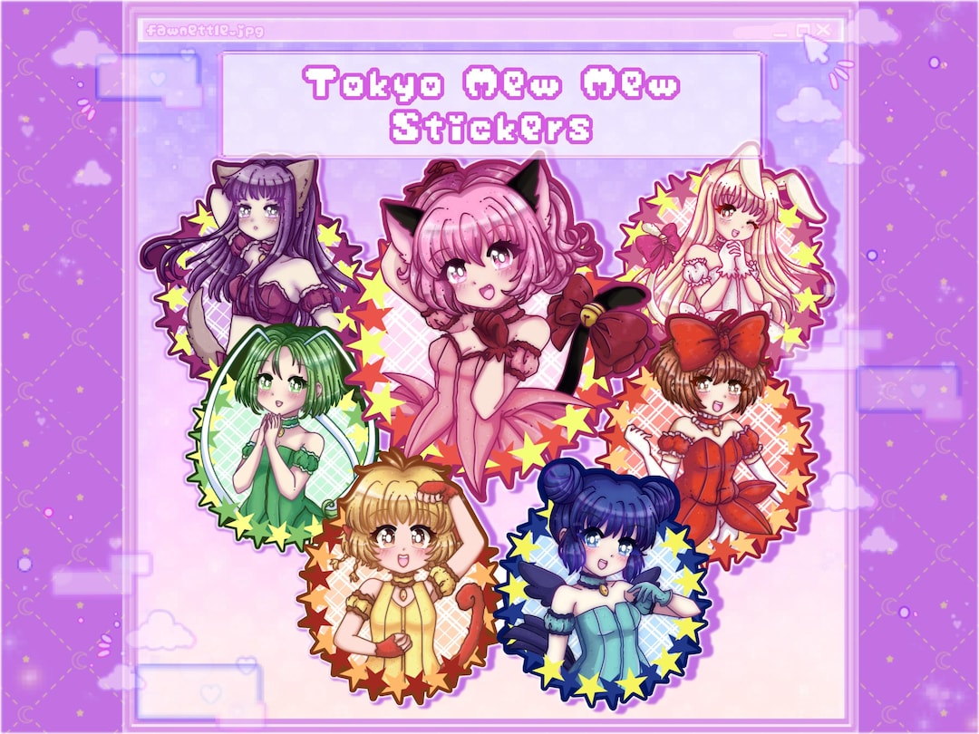 Tokyo Mew Mew Stickers [cute Kawaii Anime Magical Girl Laminated and ...