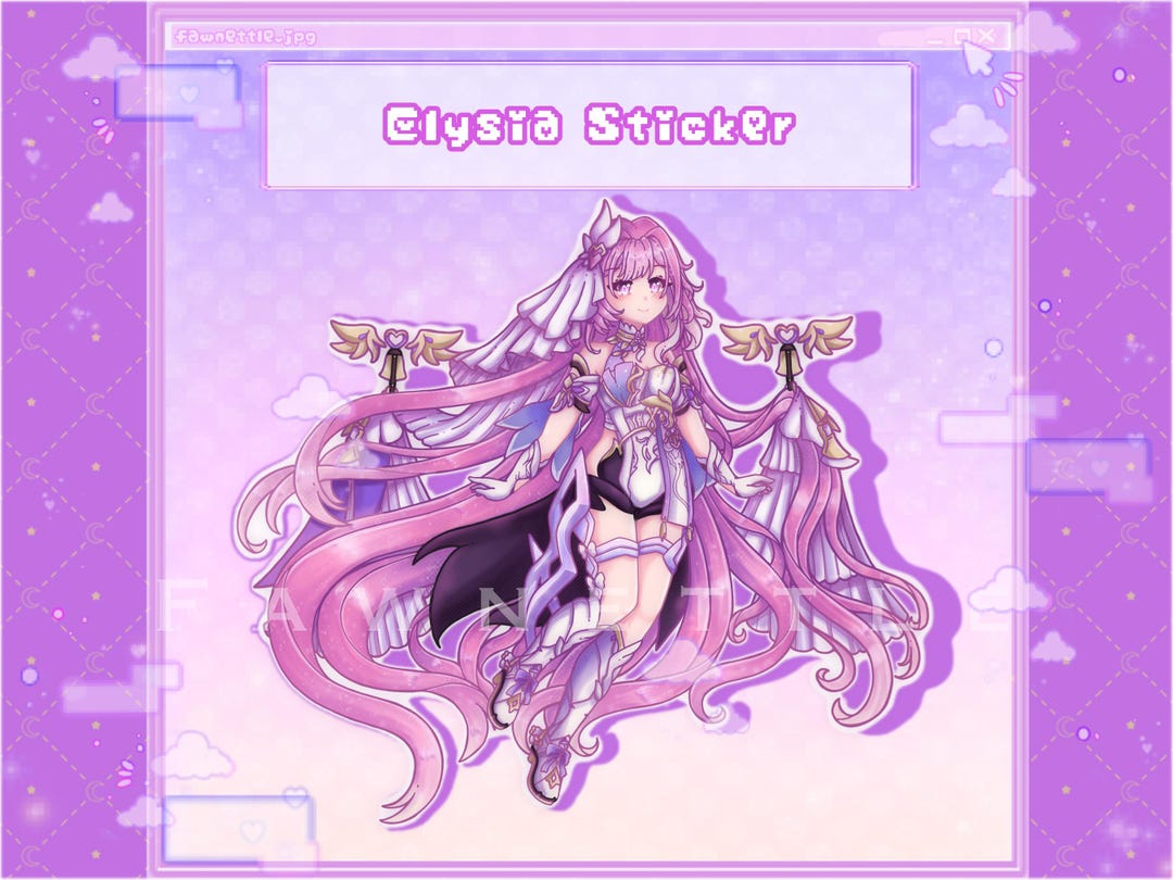 Honkai Impact 3rd Elysia Herrscher of Human Ego Sticker [cute Kawaii ...