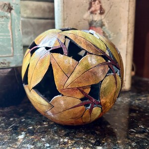 Green Leaves Cascade Around This Gourd - Etsy