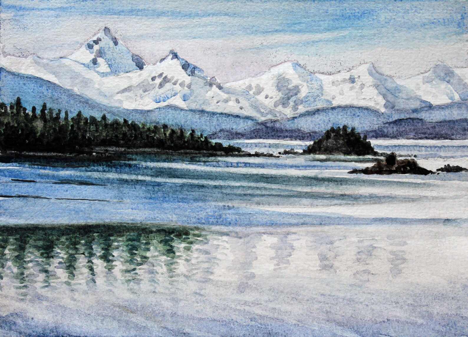 Chilkats, Alaska, Original Watercolor Painted on Location - Etsy