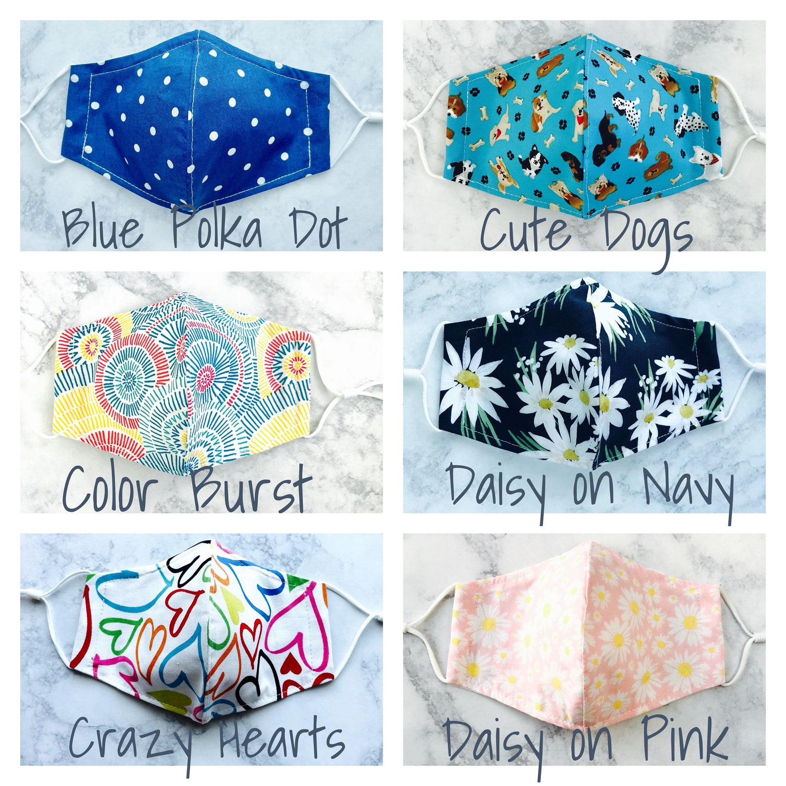 3 Layer Face Mask 100% Cotton Filter Pocket Adjustable - Etsy