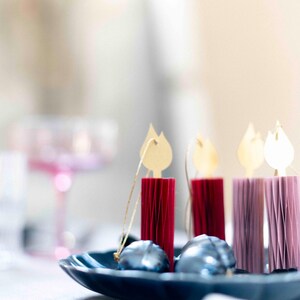 CANDLES Paper Decoration/set 3 Pcs/, Christmas Decoration, Paper Ball ...