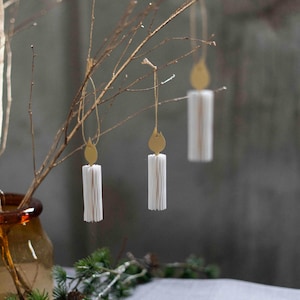 CANDLES Paper Decoration/set 3 Pcs/, Christmas Decoration, Paper Ball ...