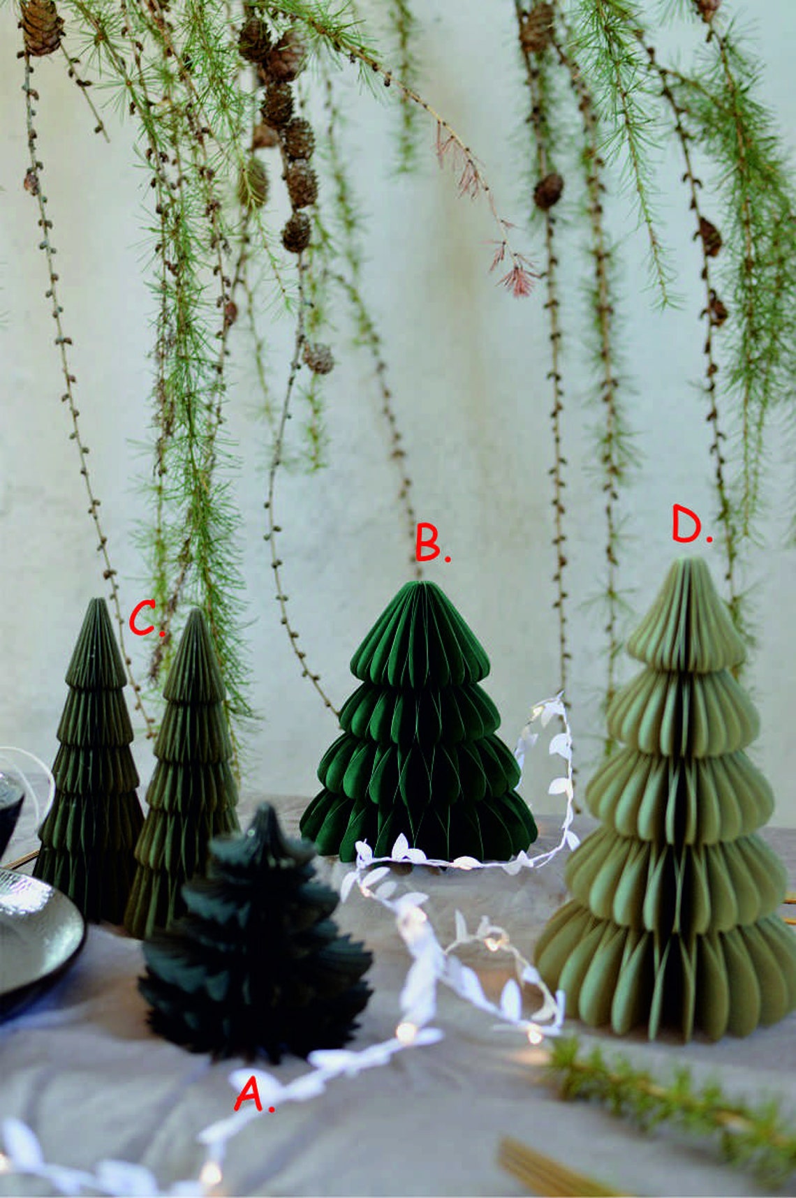 Paper Christmas Tree / Honeycomb Tree / Honeycomb Paper Decoration ...