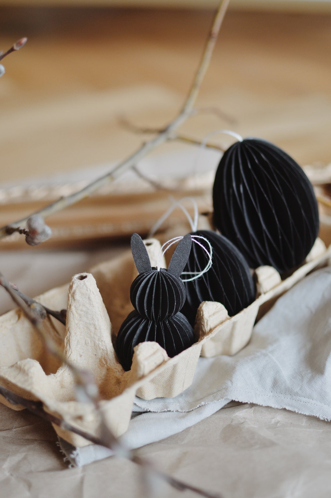 Easter Decoration Easter Bunny Black & White Decoration - Etsy