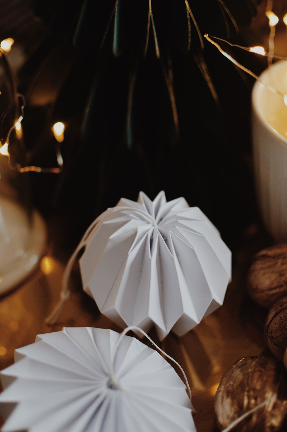 Origami Set white / Paper Decoration / Festive | Etsy