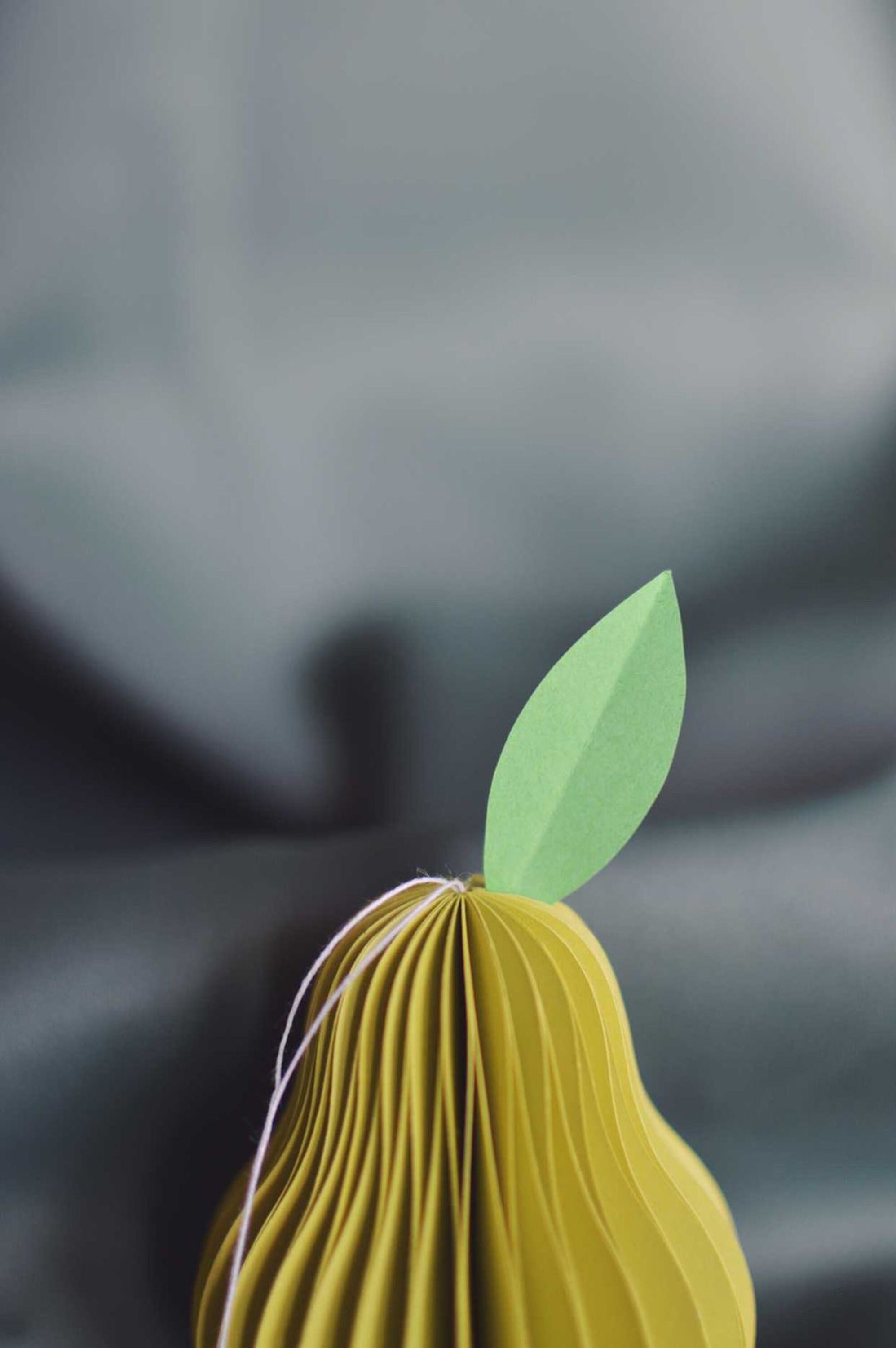 Pêra de papel, frutas em favo de mel, decoração artesanal de papel ...