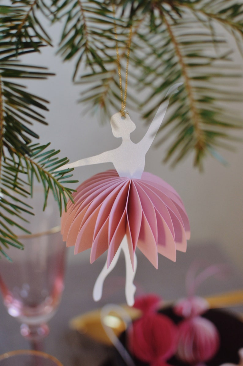 Ballerina Paper Decoration/set 2 Pcs/, Christmas Decoration, Paper Ball ...