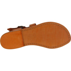 Genuine Tan Leather Women's Franciscan Sandals Handmade in Italy ...