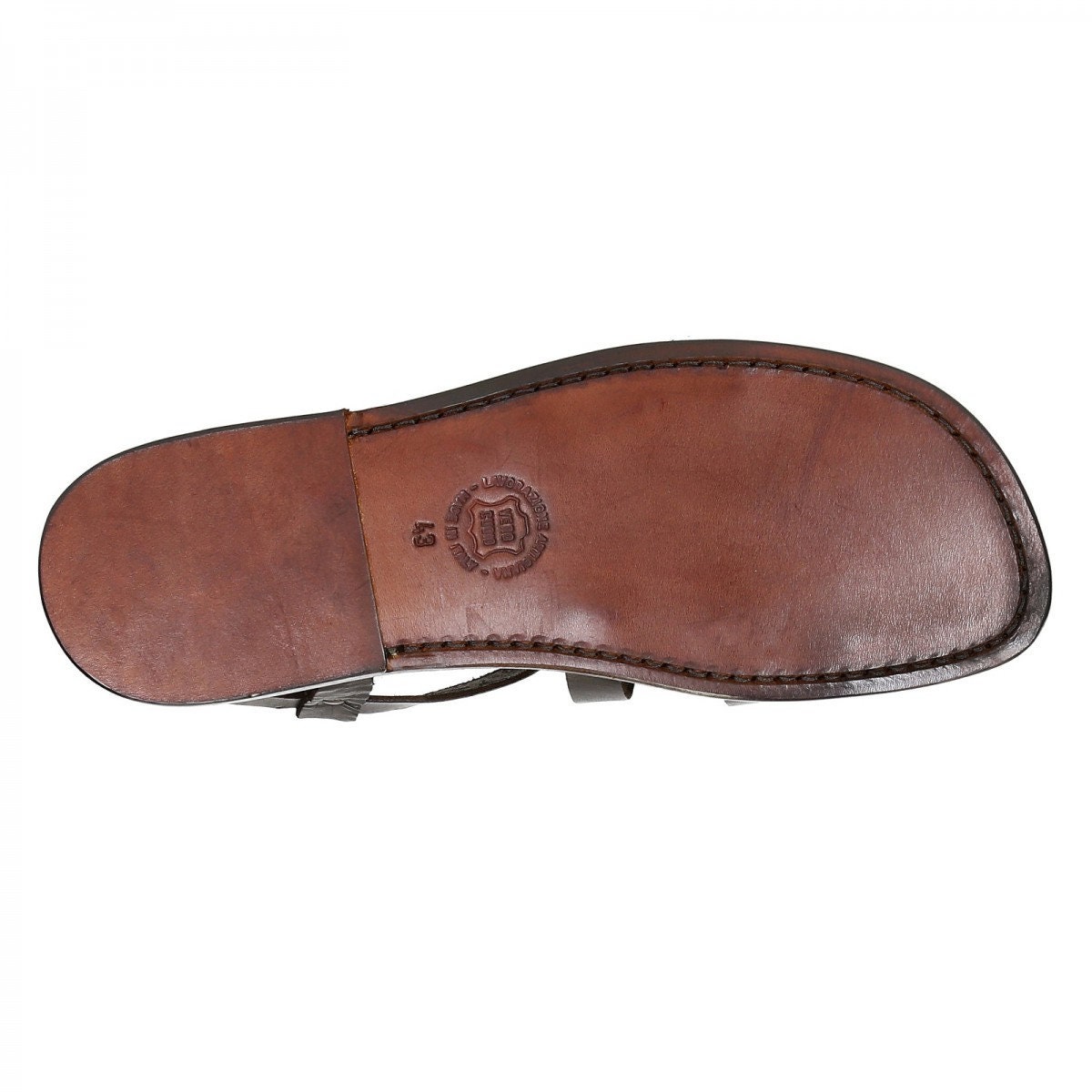Handmade in Italy Mens Dark Brown Leather Franciscan Sandals | Gianluca ...
