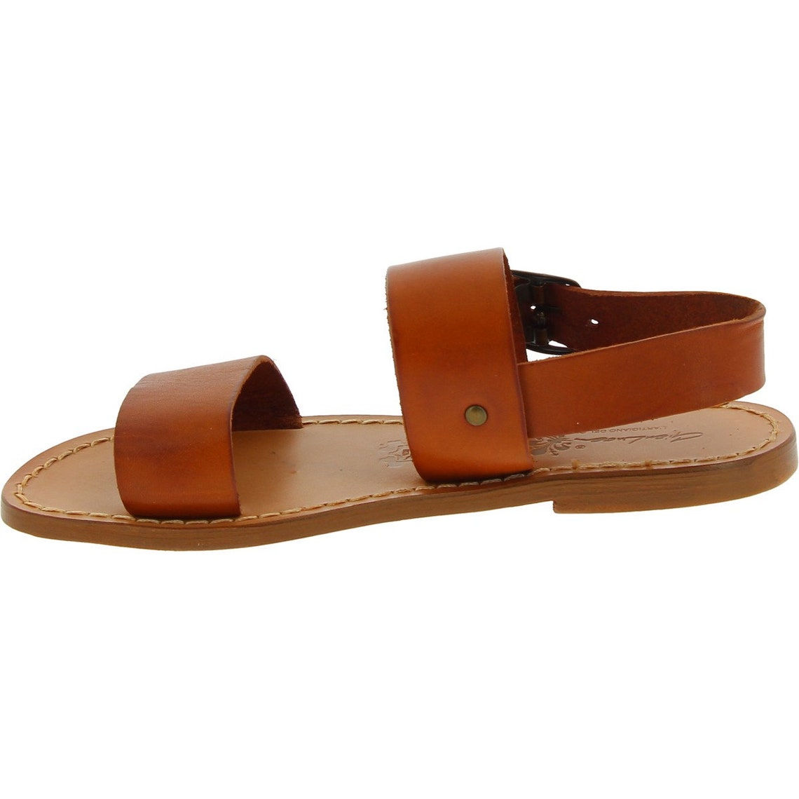 Tan Leather Women's Franciscan Sandals Handmade in Italy | Gianluca - L ...