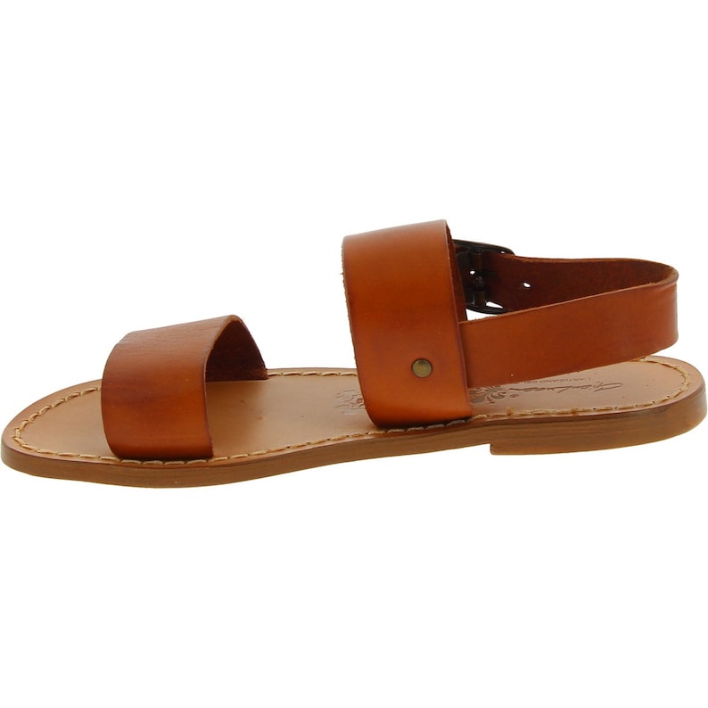 Tan Leather Women's Franciscan Sandals Handmade in Italy | Gianluca - L ...