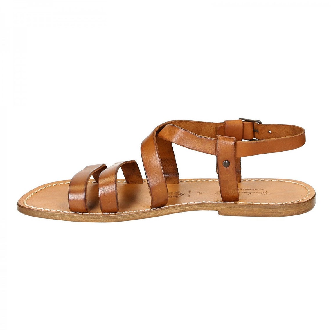Handmade in Italy Franciscan Mens Sandals in Vintage Cuir Leather ...