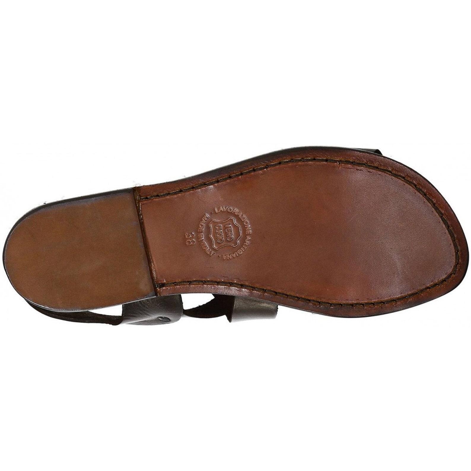 Brown Leather Ladies Franciscan Sandals Handmade in Italy | Gianluca ...