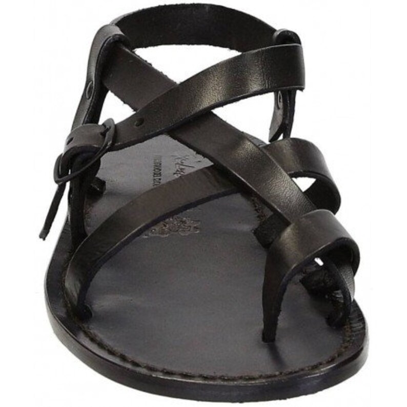 Gladiator sandals for men in black real calf leather | Etsy
