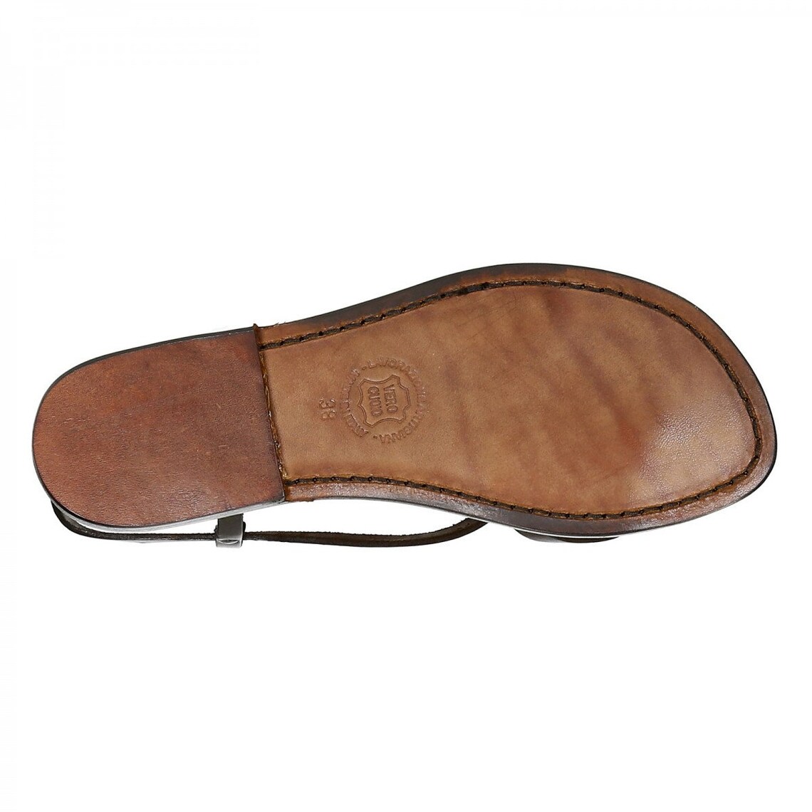 Ladies Handmade Sandals in Dark Brown Leather Made in Italy | Gianluca ...
