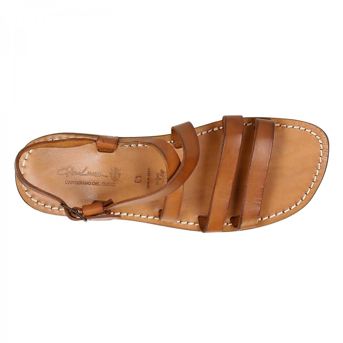 Handmade in Italy Franciscan Mens Sandals in Vintage Cuir Leather ...