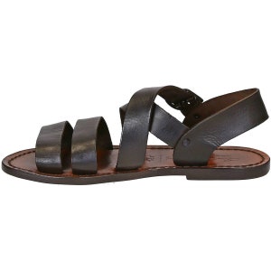 Brown Leather Ladies Franciscan Sandals Handmade in Italy | Gianluca ...