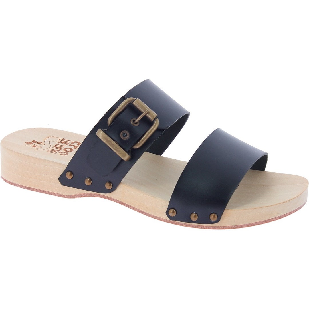 Handmade Clogs for Men With Double Adjustable Black Leather Bands | the ...