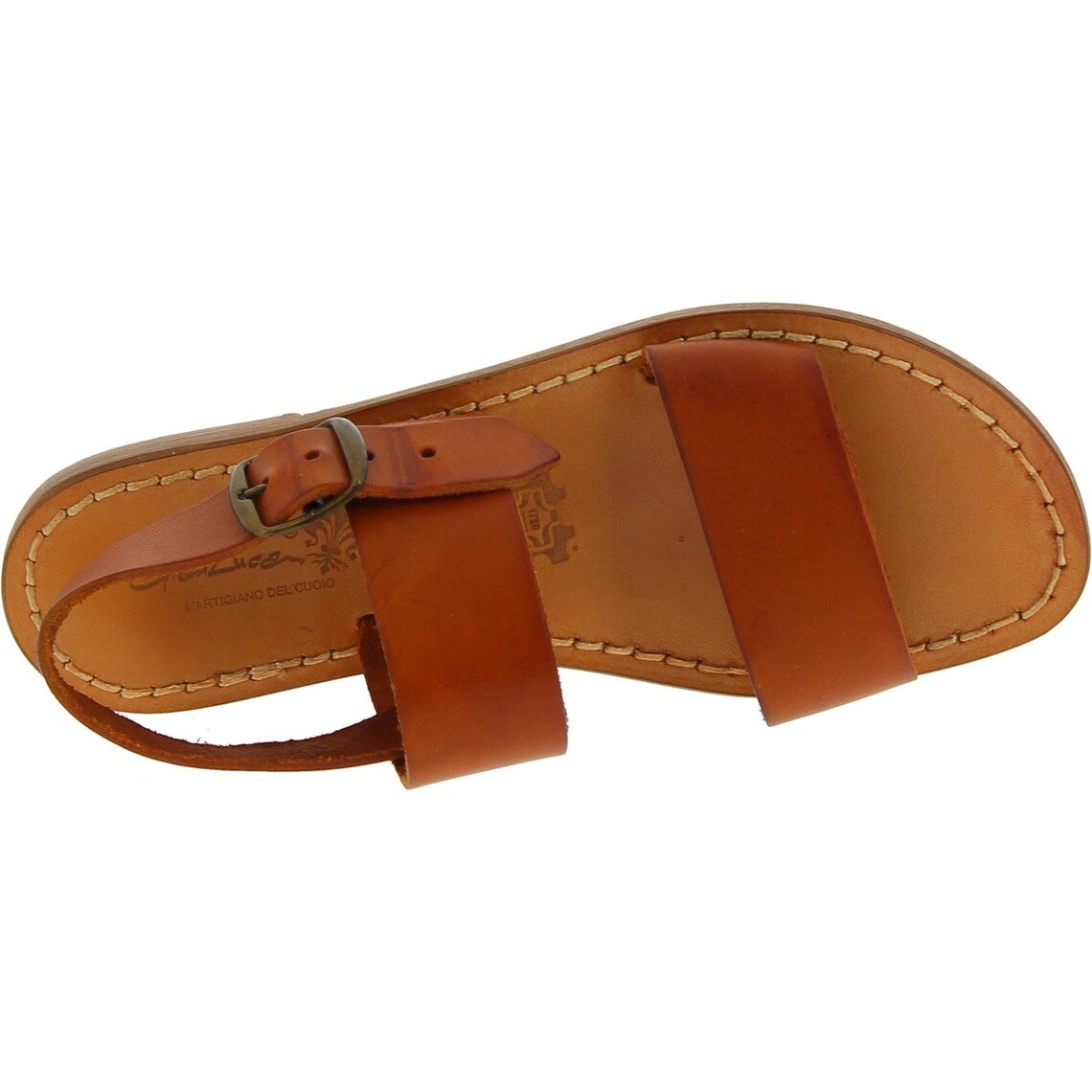 Tan Leather Women's Franciscan Sandals Handmade in Italy | Gianluca - L ...