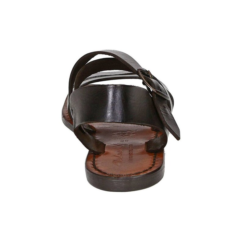 Brown Leather Ladies Franciscan Sandals Handmade in Italy | Gianluca ...