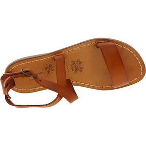 Women's Sandals in Tan Leather Handmade in Italy | Gianluca - L ...