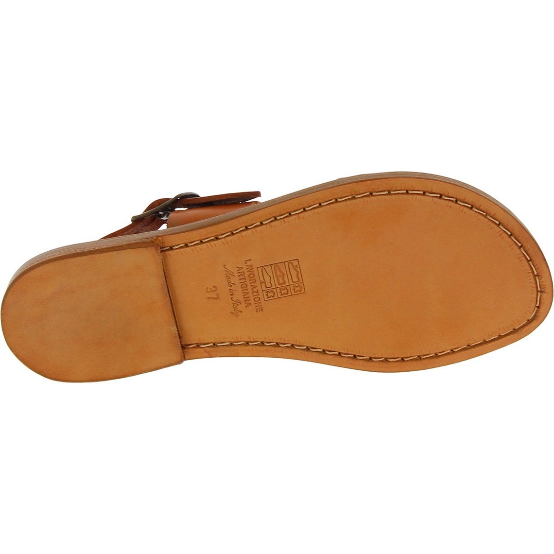Tan Leather Women's Franciscan Sandals Handmade in Italy | Gianluca - L ...