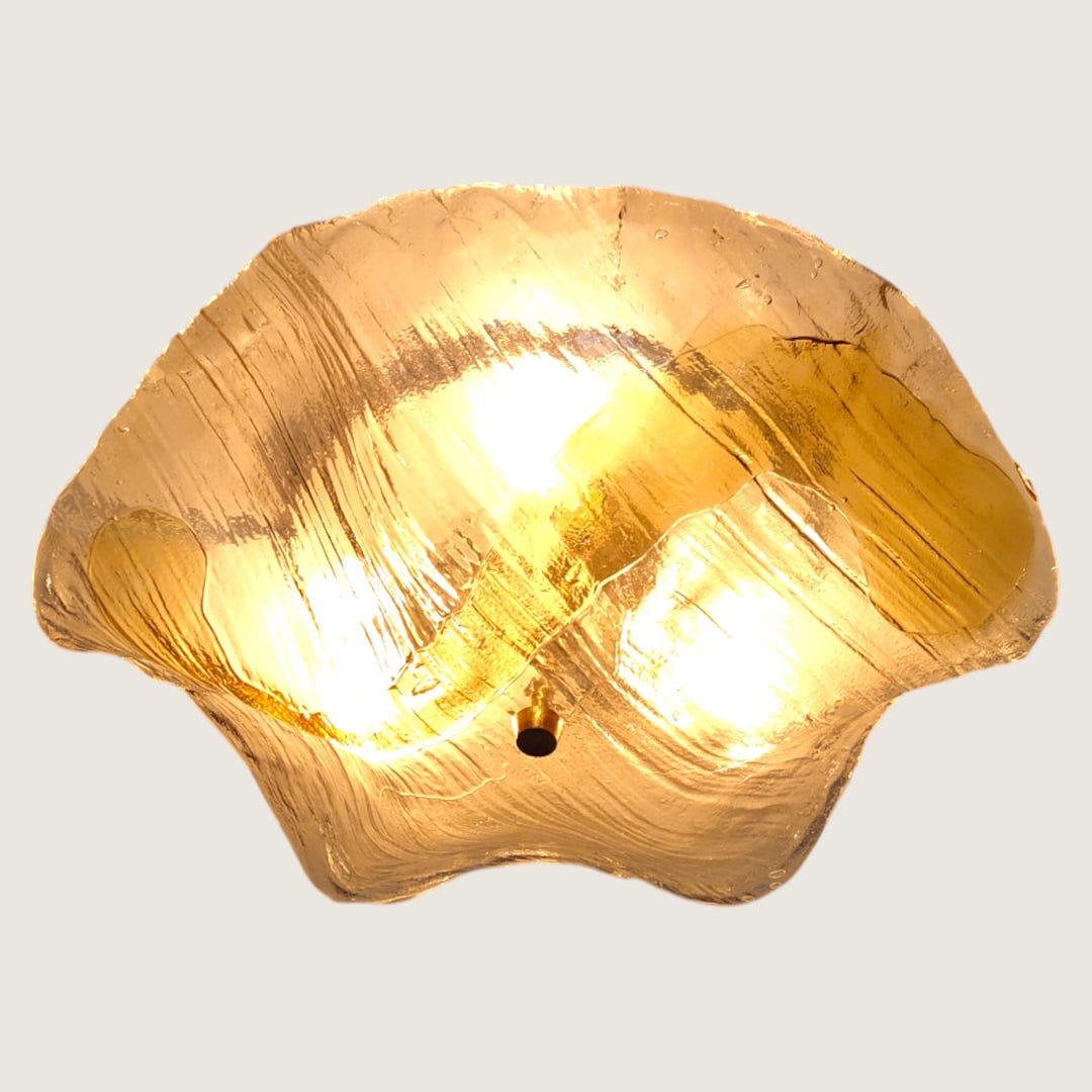 Clear and Grey Murano Glass Wall Light 'undine', Prod. by JT Kalmar ...