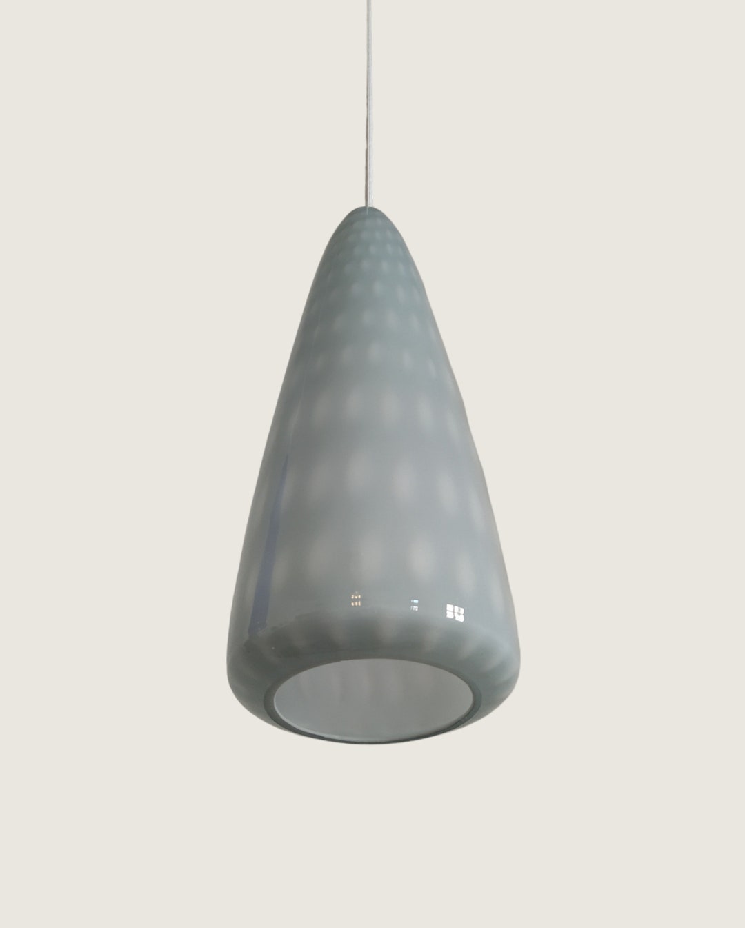 Grey 'optica' Mid-century Modern Glass Pendant Light by Jo Hammerborg ...