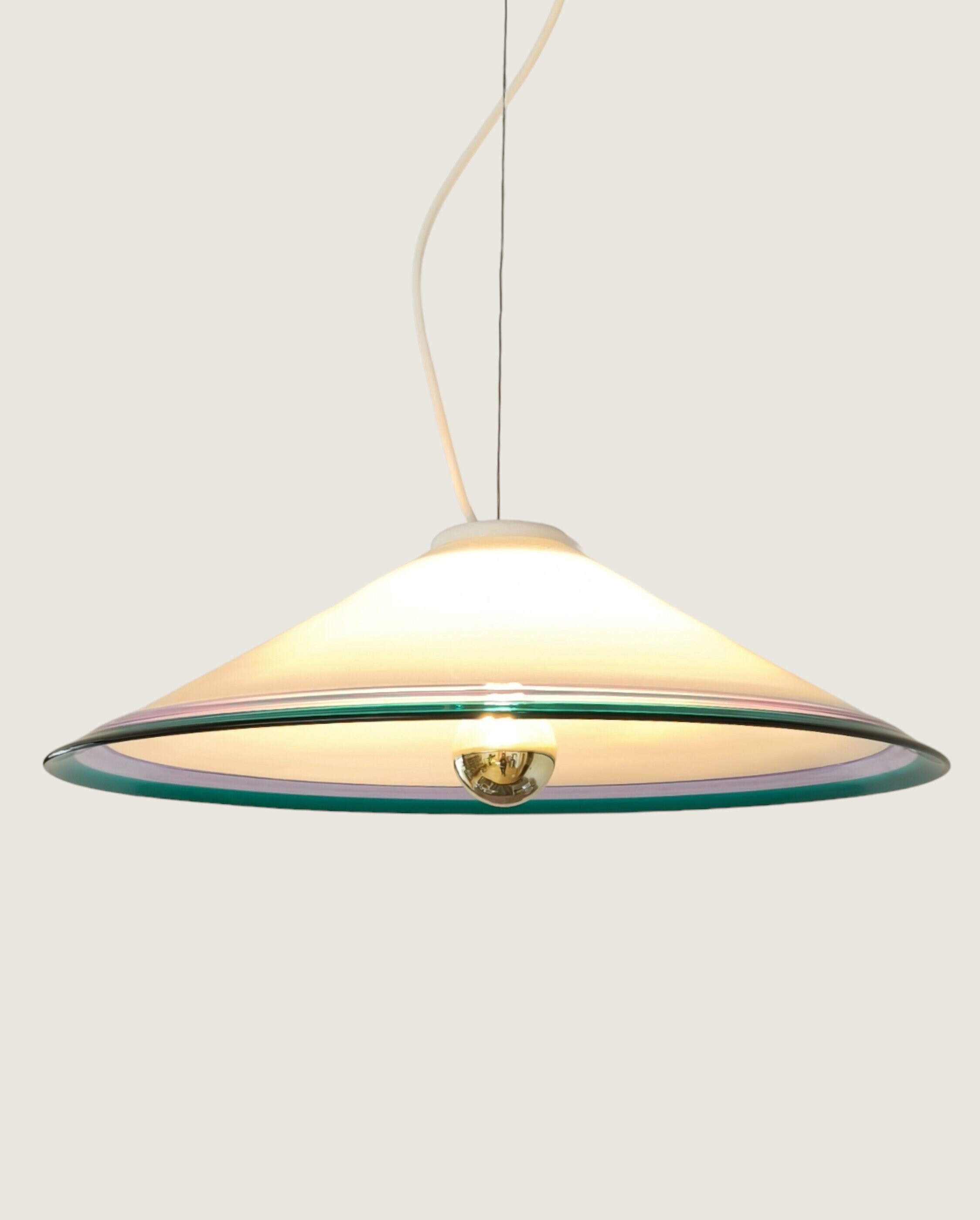 Conical Post-modernist Murano Glass Suspension Light, Italy 1980s - Etsy