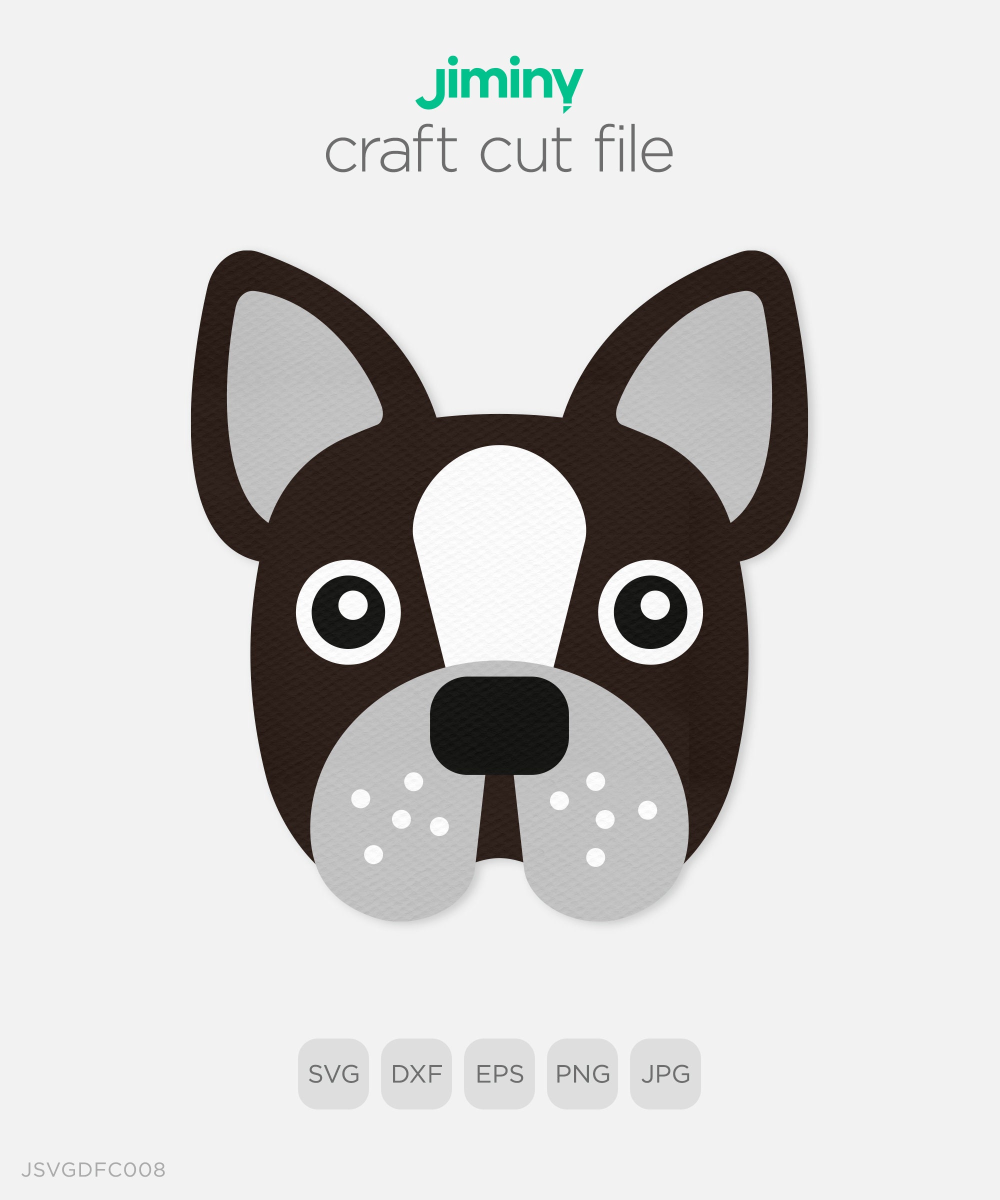 Boston Terrier Face SVG, Cricut Cut File - Etsy