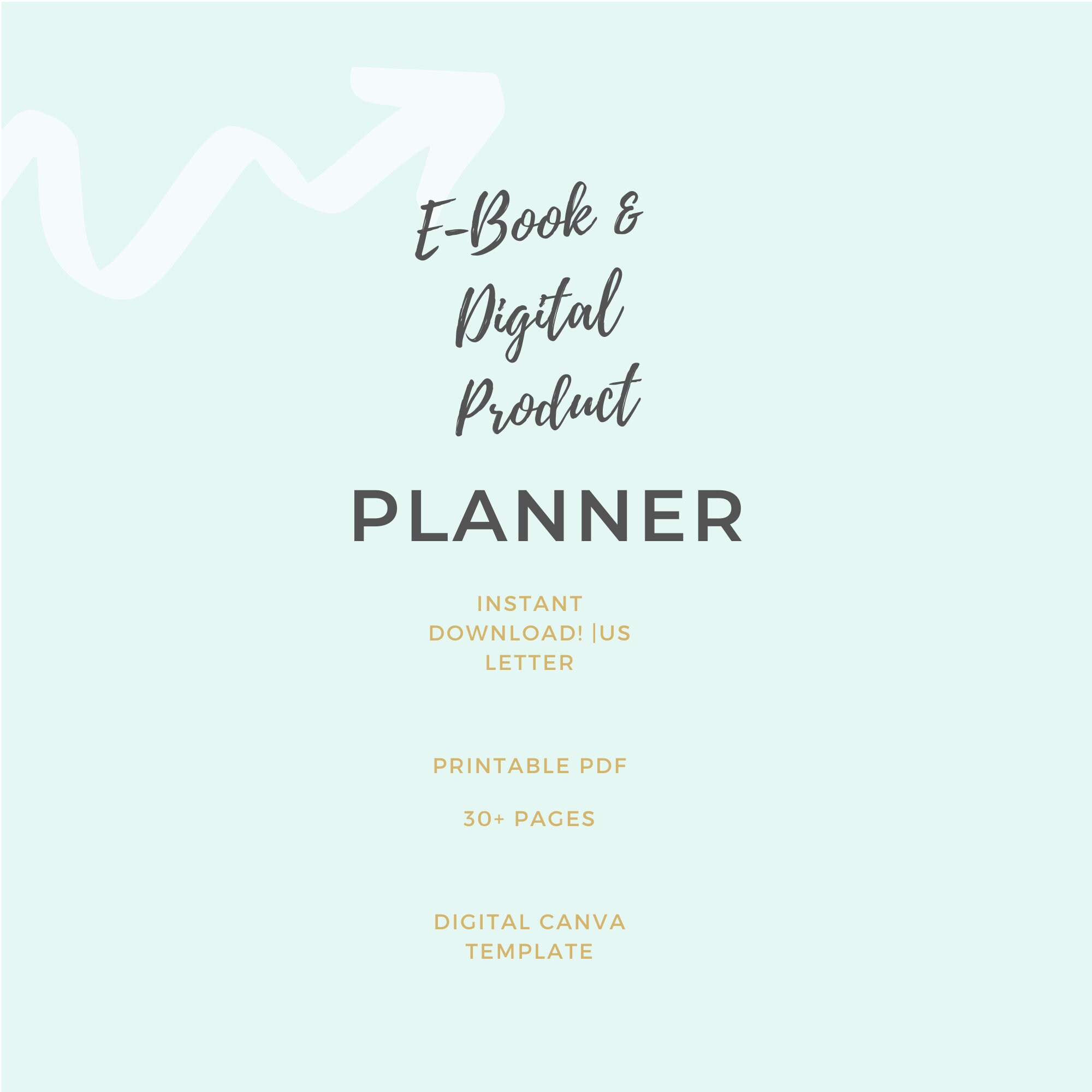 Digital Product Planner - E-book Template - E-book Planner - Customer ...