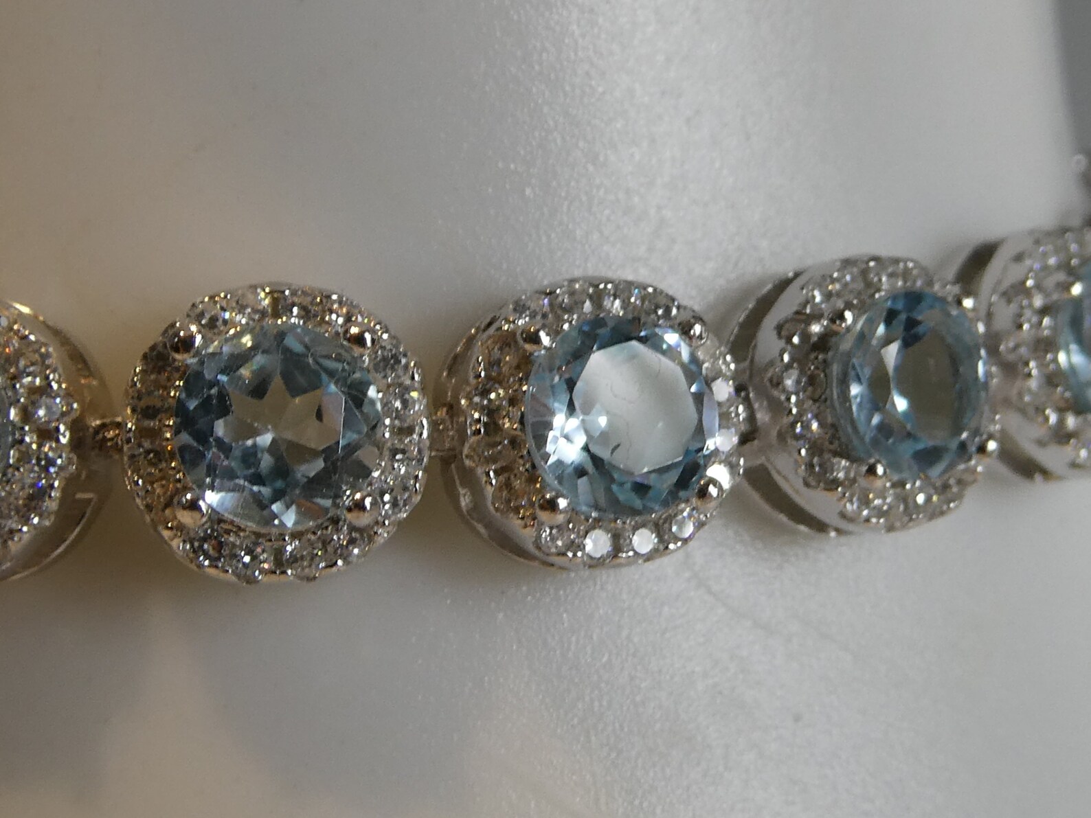 Stunning Real Blue Topaz Adjustable Slider Fastener Bracelet - Etsy