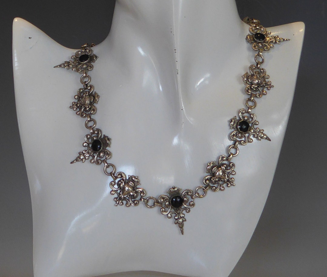Fine Solid Silver Vintage Victorian Styled Necklace - Etsy