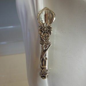 Fine Solid Silver Tussie Mussie Flower Posy Holder Brooch - Etsy