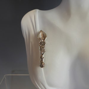 Fine Solid Silver Tussie Mussie Flower Posy Holder Brooch - Etsy