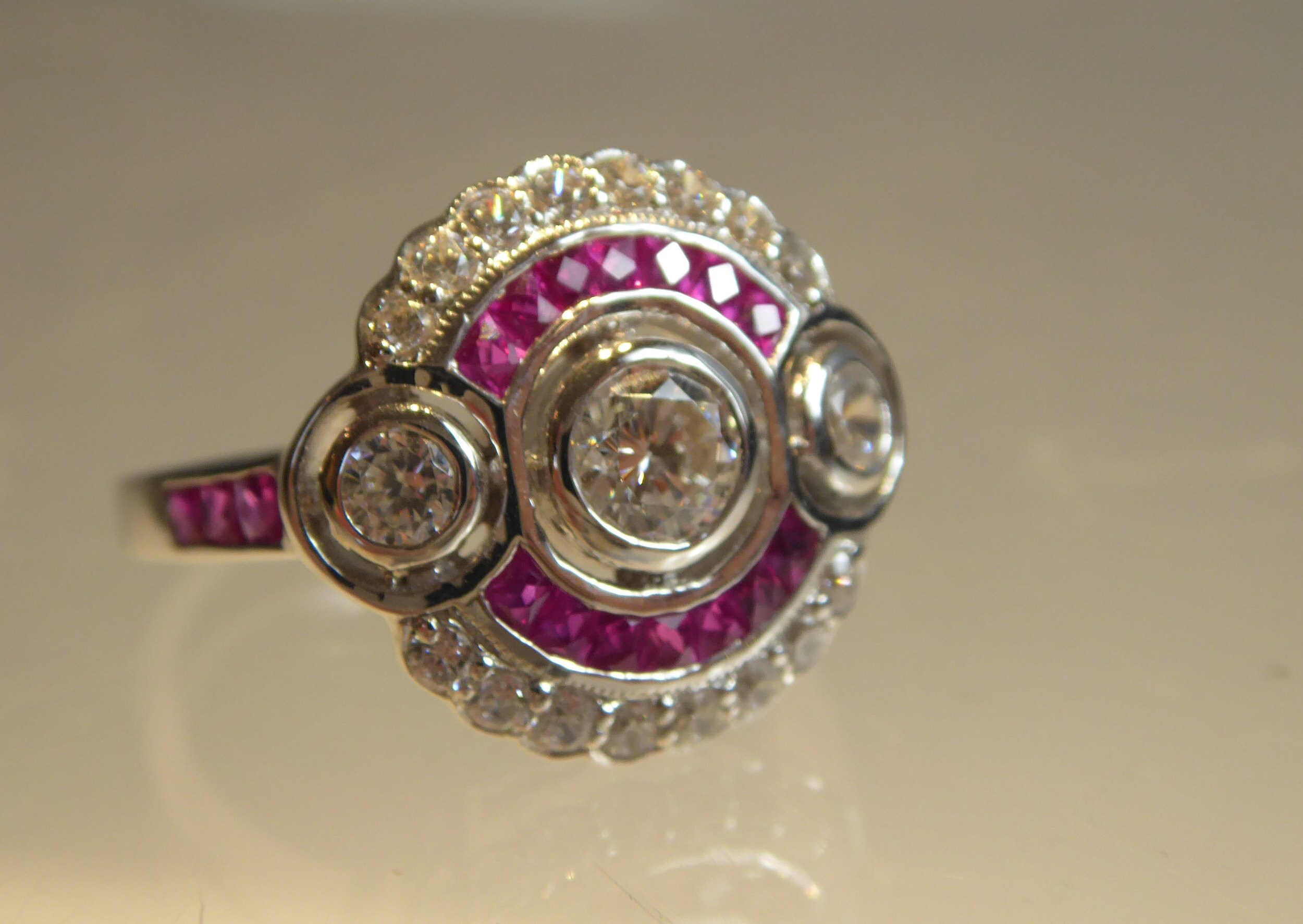 Silver Art Deco Design Ring - Etsy UK