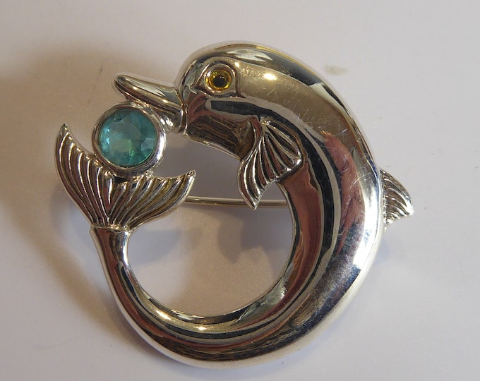 Dolphins Brooch- Dolphin Pin- Dolphin Jewelry - Etsy