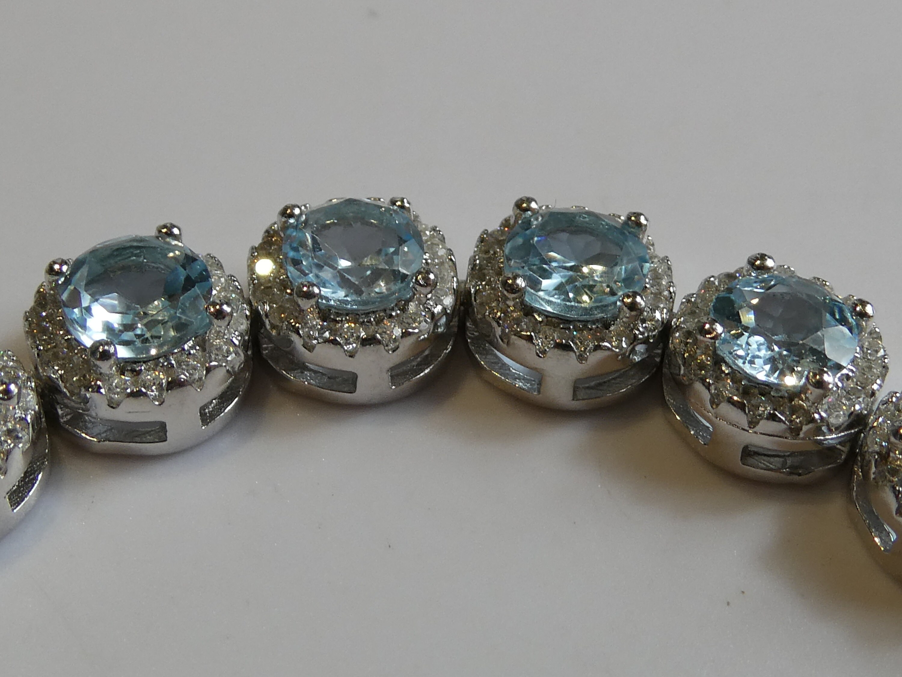 Stunning Real Blue Topaz Adjustable Slider Fastener Bracelet - Etsy
