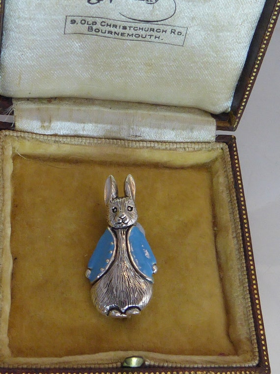 Fine Solid Silver & Enamelled Peter Rabbit Beatrix Potter - Etsy