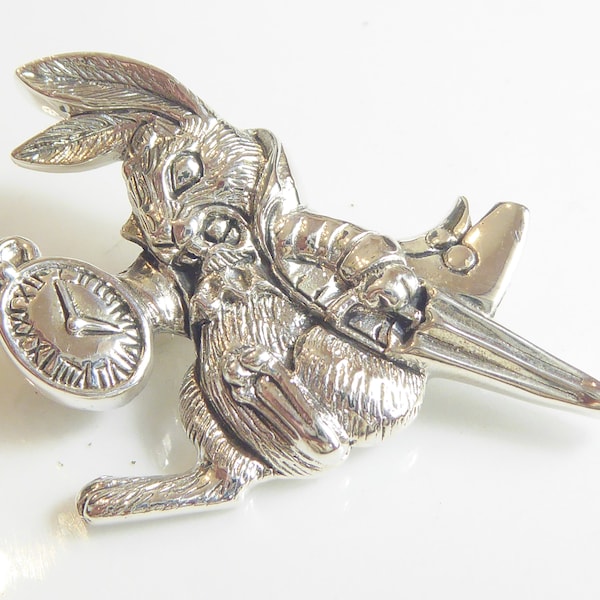 White Rabbit Brooch - Etsy