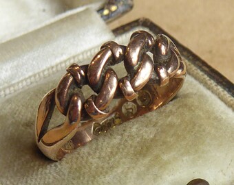 14K Gold and Diamond Articulated Chain Link Ring - Etsy