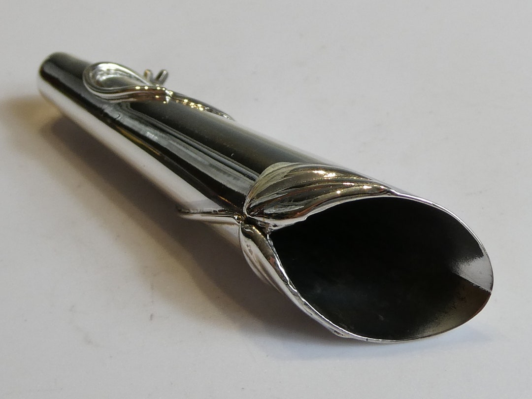 Solid Silver Art Nouveau Style Leaf Style Tussie Mussie Posy Holder ...