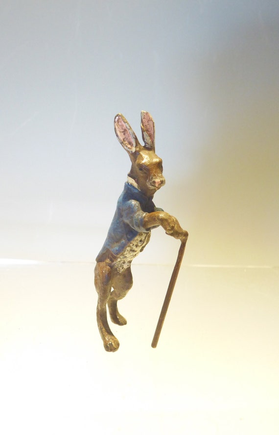 Cute Miniature Cold Painted Bronze Peter Rabbit - Etsy